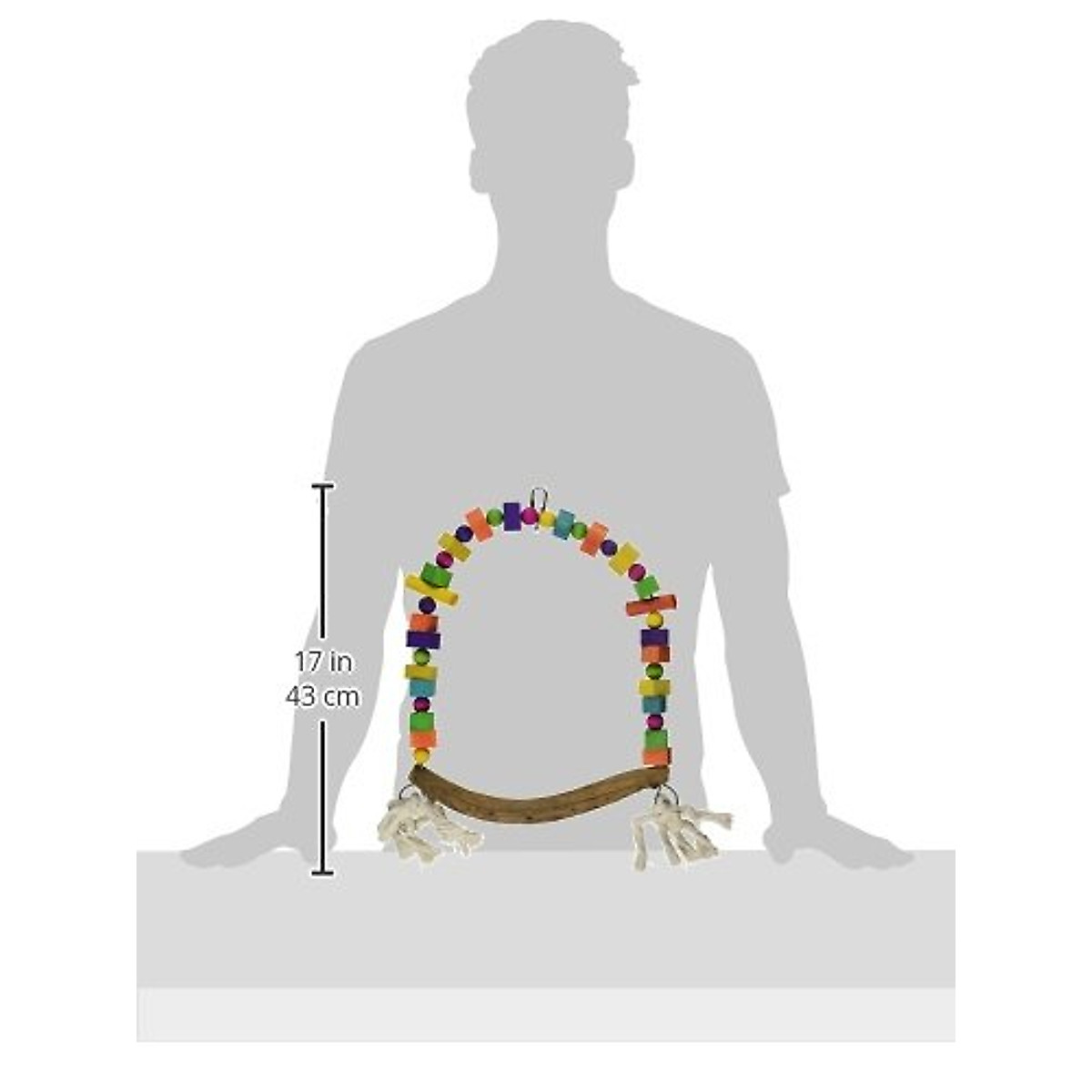 Prevue Pet Products BPV62681 Bodacious Bites Wood Bird Toy, Swing