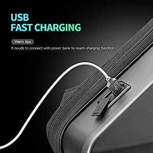 Gaming Laptop Backpack with USB Charging Port TSA Lock for Men,Hard Shell Expandable Business Backpack Fits 17.3 Inch Notebook Computer，black