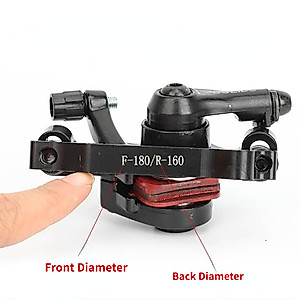 MOONDKIST Bike Disc Brake Kit, Bike Mechanical Disc Brake Set, Front and Rear Disc Brake for Road Bike, Mountain Bike