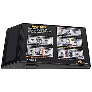 Royal Sovereign Pocket Sized Counterfeit Bill Detector (RCD-UVP), Black