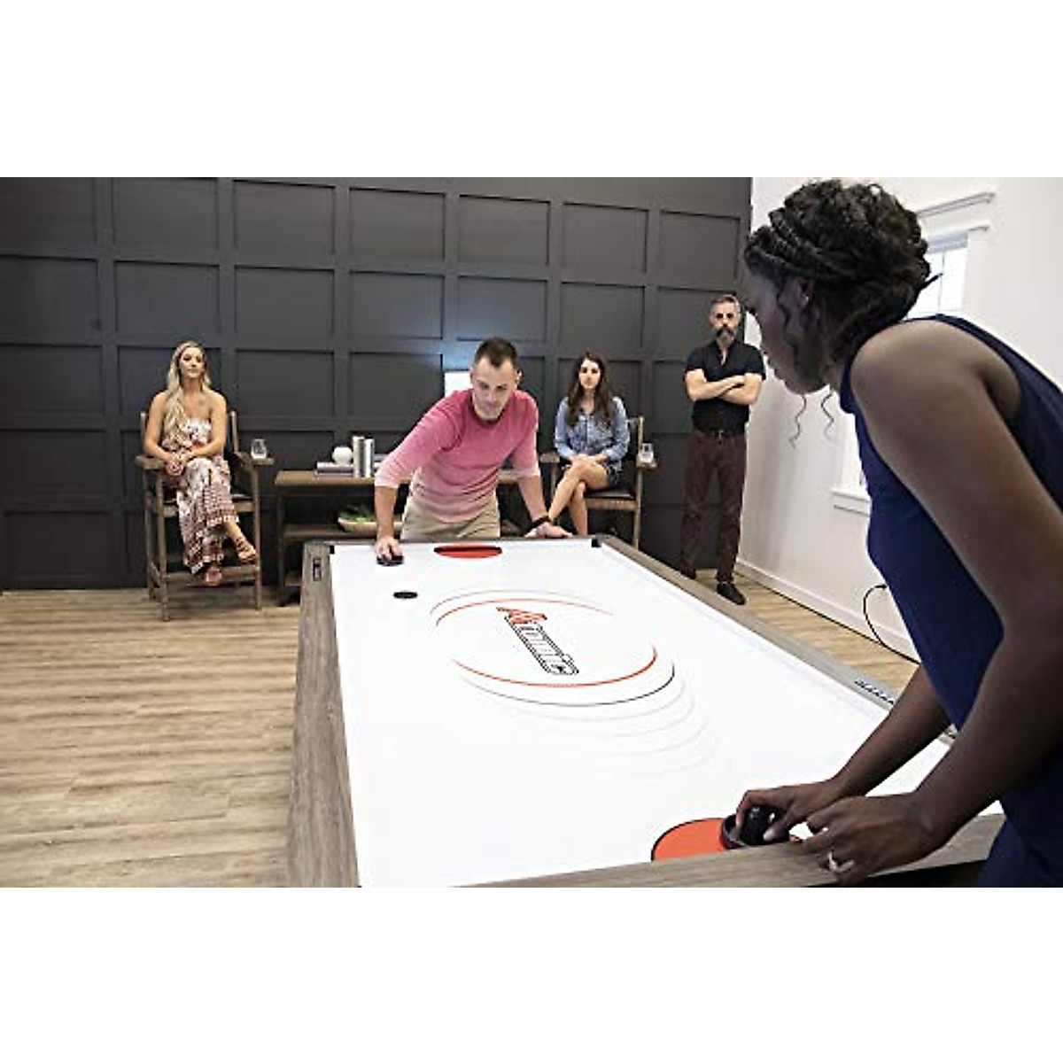 Atomic Northport 3-in-1 Dining Table with Air-Powered Hockey and Table Tennis, Black