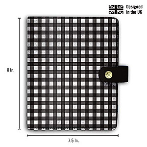 Pukka Pad, Carpe Diem Personal Planner with Weekly, Monthly Undated Inserts, 8 X 7.5 X 1.4 Inches, Buffalo Check
