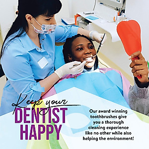 EcoSlurps 12 Bamboo Toothbrushes Multipack - One Years Supply of Bamboo Toothbrush - Bulk Biodegradable toothbrushes (12 Adult Medium, Multi-Colored)