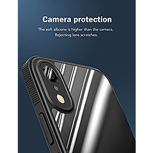 Quikbee iPhone XR Case, Non-Slip, Crystal Clear, Military Grade Drop Protection, Slim & Thin - 6.1 Inch (Black)