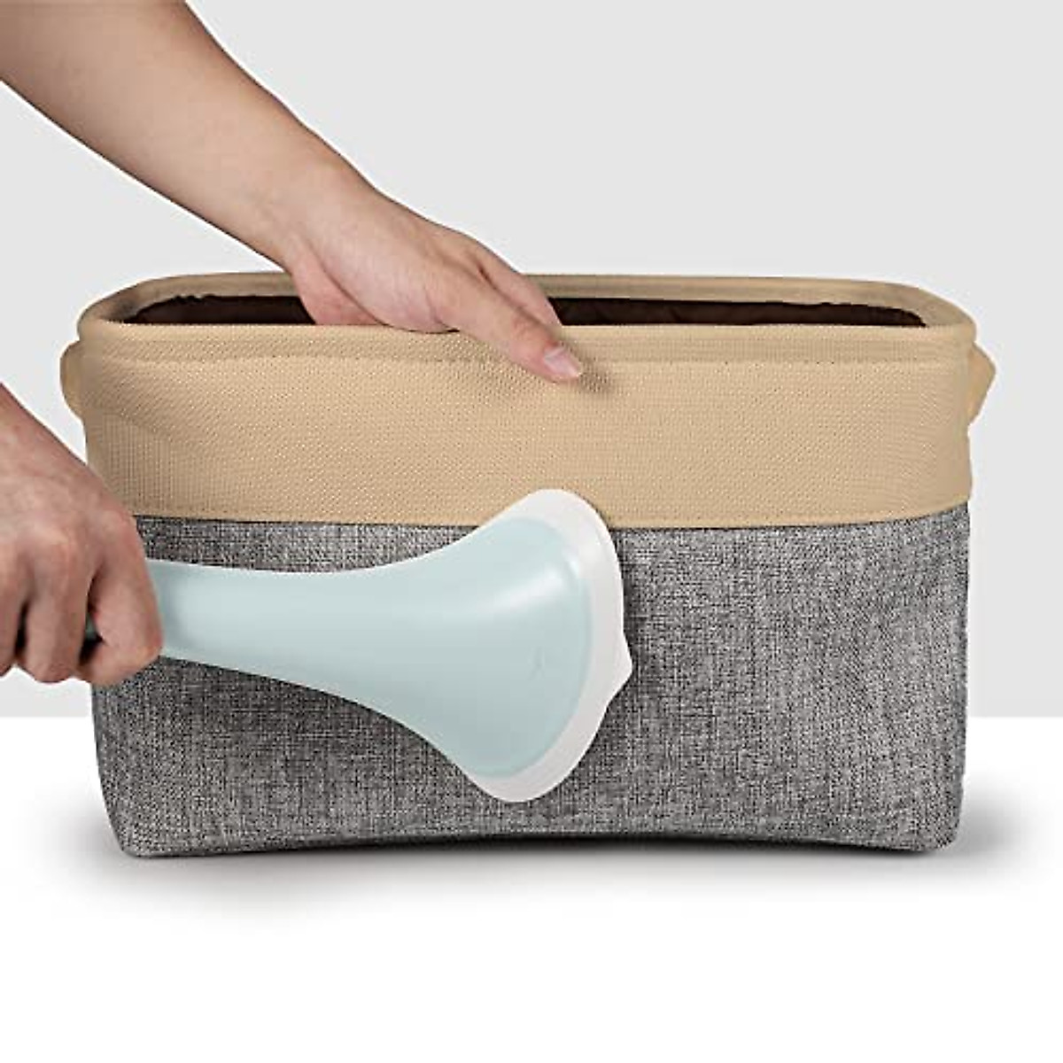 Awekris Foldable Storage Bin Basket Set [3-Pack] Cube Bins Fabric Storage Basket [3-Pack] 13x13x13 inch Collapsible Storage Box Organizer with Handles for Cubby Shelf Nursery Home Closet Large