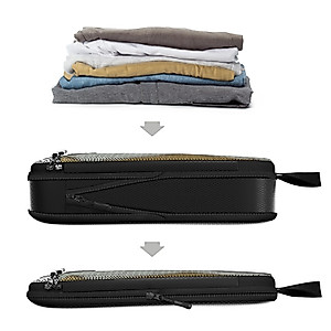 4pc Small Compression Packing Cubes for Suitcases - Carry-on & Compression Cubes - Luggage Packing Bags for Travel