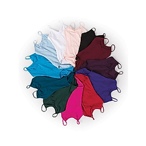 Theatricals Womens Cotton Pinch Front Camisole Leotard Black L TH5532