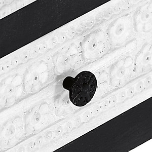 vidaXL TV Stand, TV Unit for Living Room Bedroom, Sideboard with Drawer, TV Console Media Cabinet Entertainment Center, Gray& White Solid Wood Mango