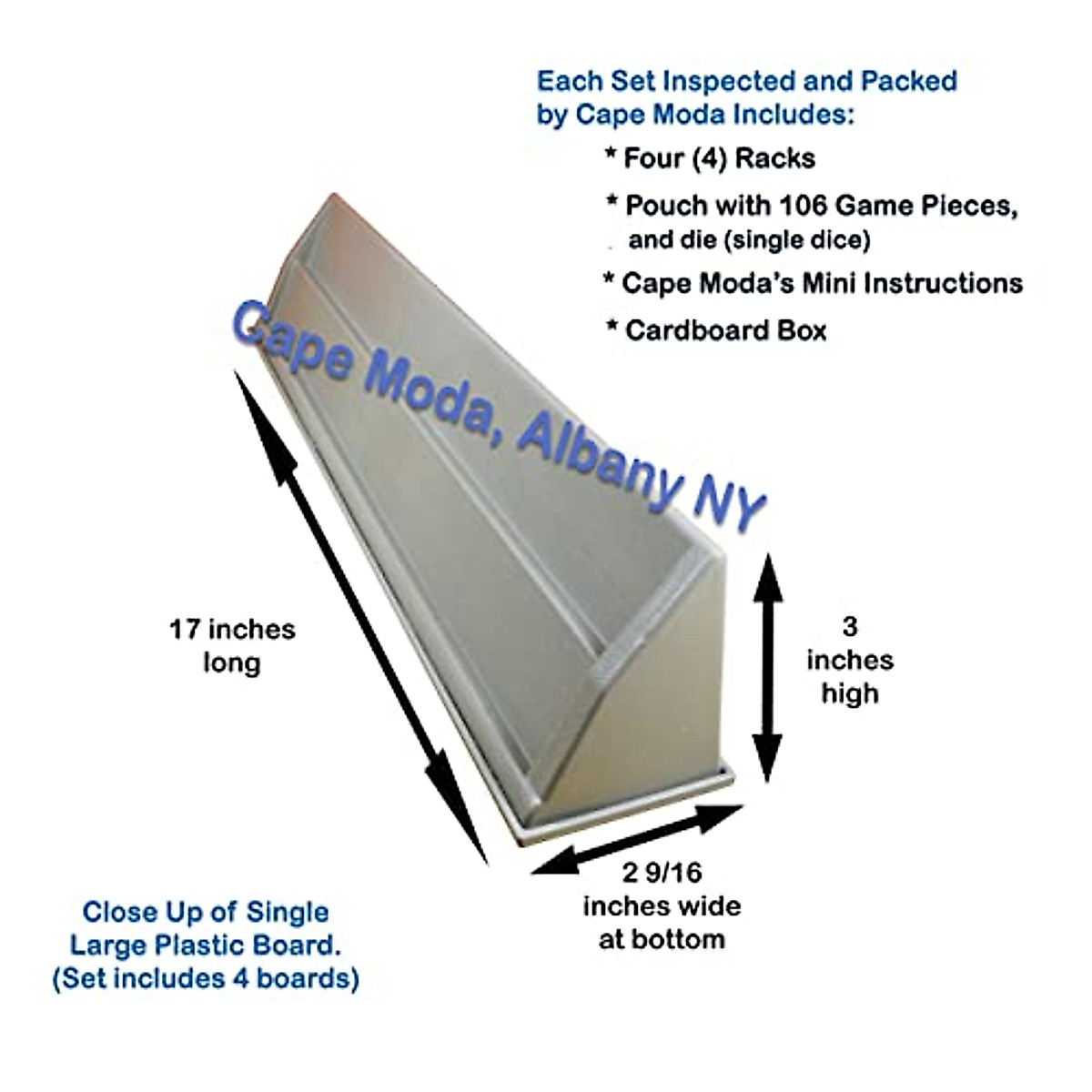 Cape Moda Large Turkish Plastic Rummy Okey Set Bundle, Classic Turkish Design Made in Istanbul, and Inspected by Cape Moda in Albany NY (Plastic Rummy Set, Large)