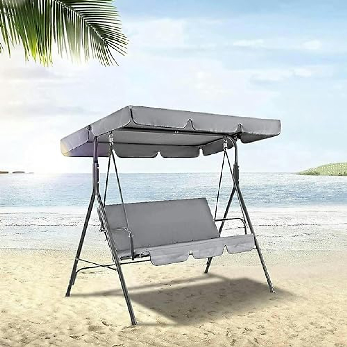 BTURYT Replacement Canopy for Swing Seat 2 ; 3 Seater Sizes, Garden Swing Canopy Replacement Waterproof, Outdoor Garden Chair Awning Cover