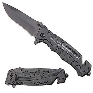 Son in Law Pocket Knife - Marriage Made You Family Love Made You My Son, Groom Gifts from Mother in Law Father in Law, Fathers Day Gift Christmas Gifts Wedding Gift for Son in Law, Black