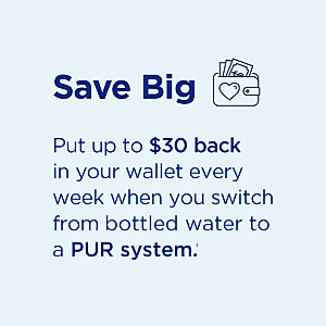 PUR Faucet Mount Water Filtration System, Black – Vertical Faucet Mount for Crisp, Refreshing Water, FM-2000B