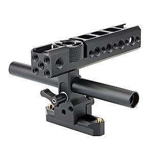 NICEYRIG NATO Handle with Quick Release Safety Rail 70mm, 15mm Rail Block DSLR Camera Cage Top Grip Handgrip Applicable for Sony A7SIII /A7RIV/A7RIII/A7III/A7II