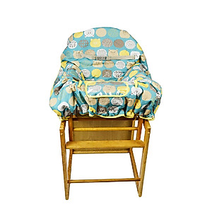 Shopping Cart Covers for Baby Girl boy, Large High Chair Cover with Cell Phone Holder for Toddler boy Girl, Grocery Cart Cover, Padded(Polka Cute)