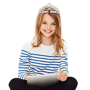 Exacoo Pack of 2 Rhinestone Tiara Crown Exquisite Headband Comb Pin Wedding Bridal Birthday Tiaras