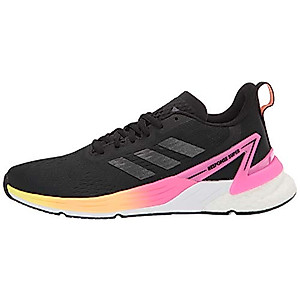 adidas Women's Response Super Running Shoes, Black/Black/Hi-Res Yellow, 8.5