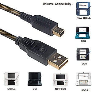 Project Design Upgraded High Speed USB Charger Charging Cable For Nintendo 3DS XL / 3DS / DSi / DSi XL