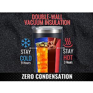 Onebttl Baseball Lovers Gifts, Baseball Gifts for Coach, Men, Dad on Birthday Christmas, 20oz Stainless Steel Tumbler - Eat Sleep Baseball Repeat, Black