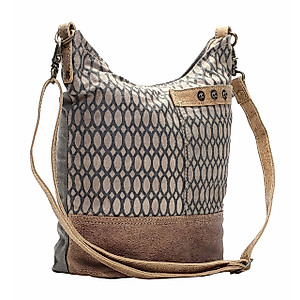 Myra Bag Honey Bee Upcycled Canvas Shoulder Bag S-1130