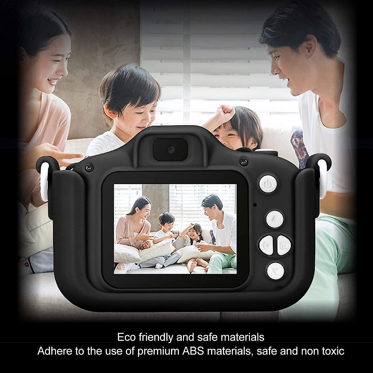VINGVO Mini Kids Camera, 2.0 Inch Screen 4000 W Pixel Kids Digital Video Camera Energy Saving for 3 to 6 Years Old Gifts