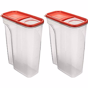 Rubbermaid Flip Top Cereal Keeper, Modular Food Storage Container, BPA-free, 22 Cup, 2 Pack