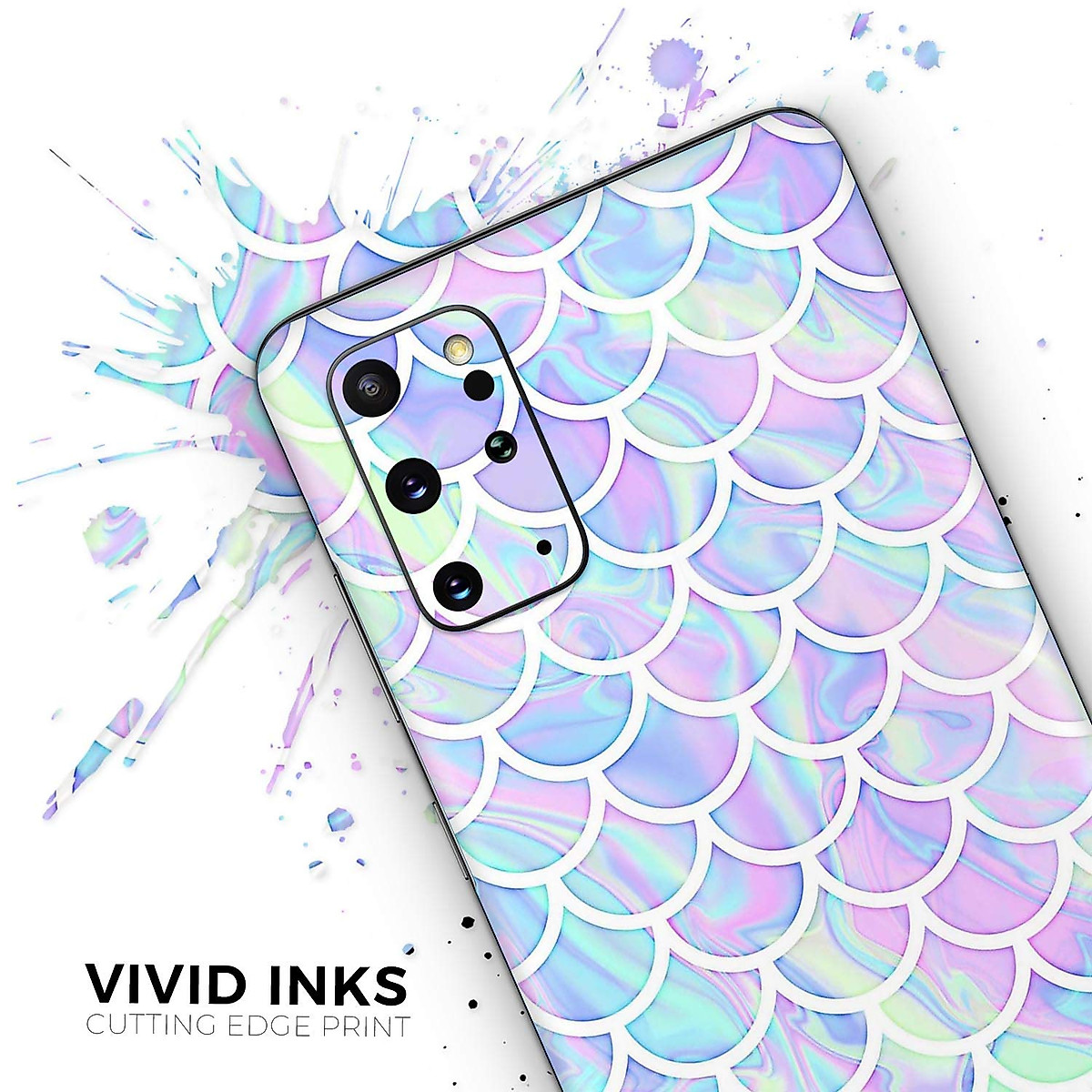 DesignSkinz Iridescent Dahlia v8 Protective Vinyl Decal Wrap Skin Cover Compatible with The Samsung Galaxy S20 (Screen Trim & Back Glass Skin)