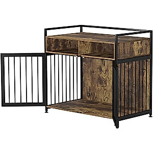GDLF Dog Crate Furniture-Style Cages for Dogs Indoor Heavy Duty Super Sturdy Dog Kennels with Storage and Anti-Chew (41Inch = Int.dims:39.4”Wx22.2”Dx23”H)