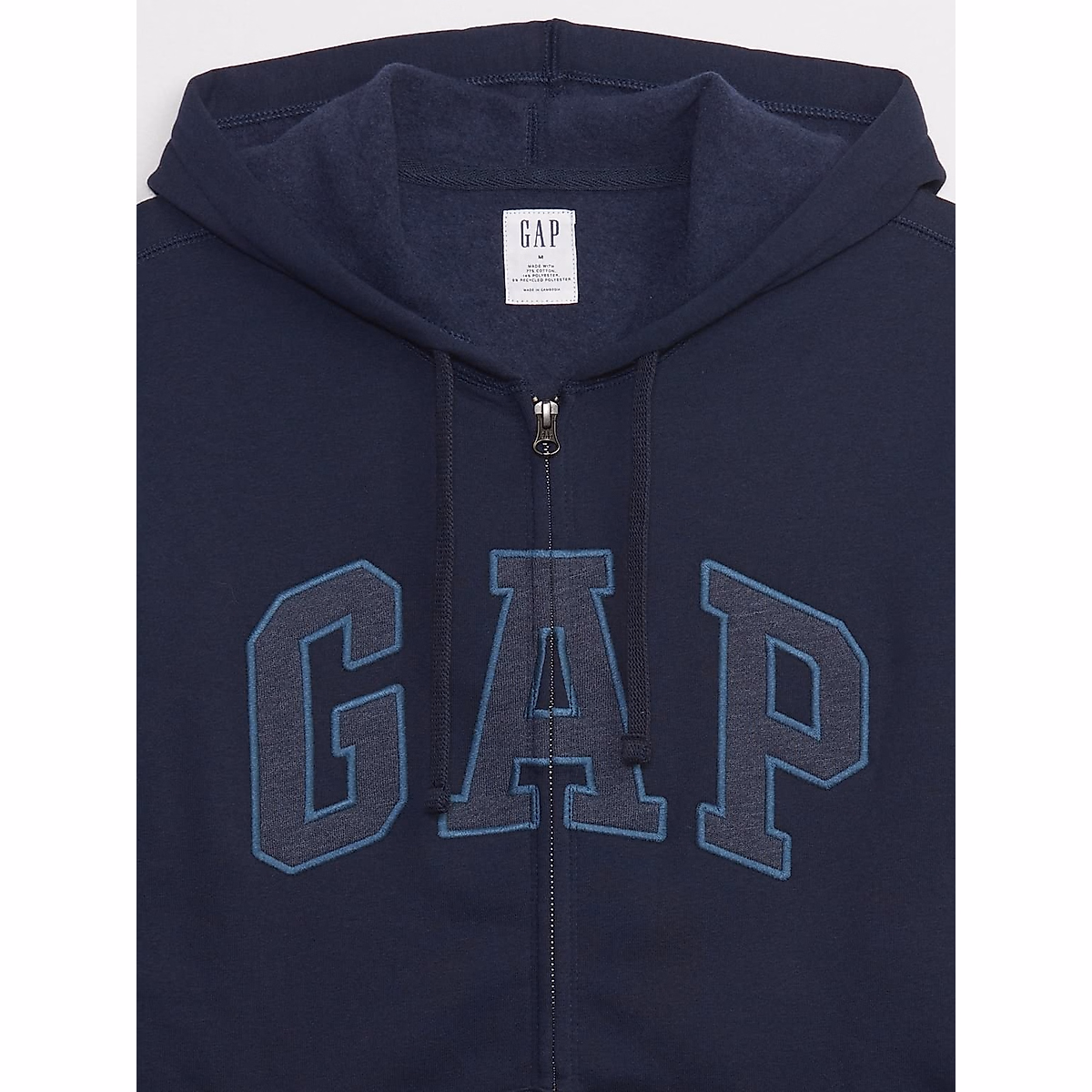 GAP mens Logo Hoodie Zip Sweatshirt, Tapestry Navy, X-Small US