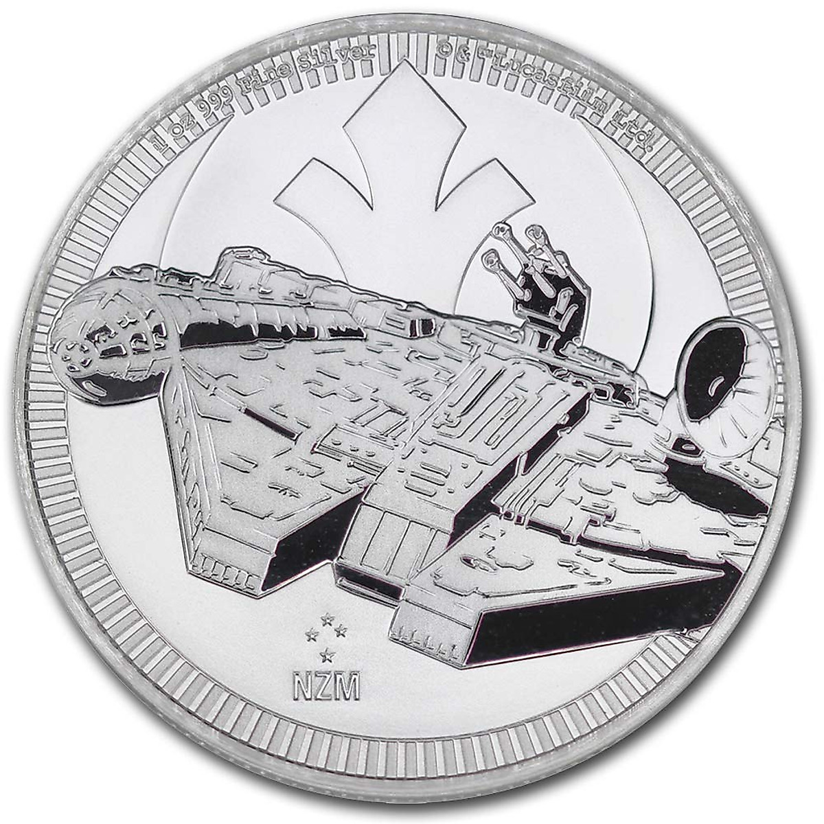 2021 NZ Niue 1 oz Silver Millennium Falcon Coin Brilliant Uncirculated with Certificate of Authenticity $2 BU