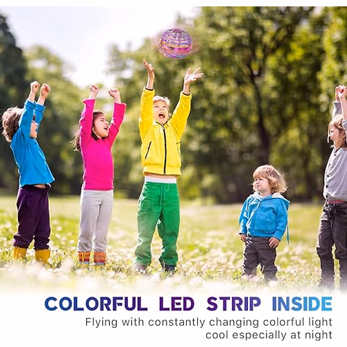 SVJJ Flying Orb Ball Toy, Flying Toy Boomerang Fly Spinners for Kids Adults Indoor Outdoor Flying Ball Toy, Globe 360°Rotating Hand Controlled Flying Orb Ball Toys Magic Toy (Purple)