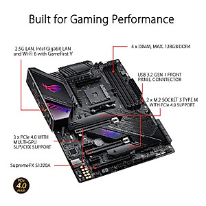 ASUS ROG Strix X570-E Gaming ATX Motherboard- PCIe 4.0, Aura Sync RGB Lighting, 2.5 Gbps and Intel Gigabit LAN, WIFI 6 (802.11Ax), Dual M.2 Heatsinks