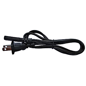 UpBright 2-Prong AC in Power Cord Cable Compatible with Cooluli CMF4LW CMF6P Classic-4L CL4L 10L CL10L 15L CL15L Concord 20L Concord-20LDX C20LDX Infinity 10L I10L 10-Liter K10LGA Mini Fridge Cooler