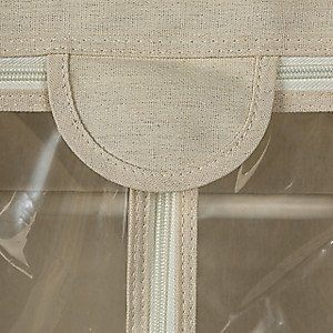 Household Essentials 311332 Hanging Wardrobe Garment Storage Bag | Natural Canvas