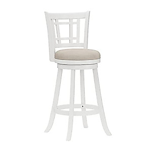 Hillsdale Fairfox Swivel Bar Stool, Barstool, White