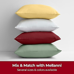 Mellanni Throw Pillow Covers - Set of 2 Decorative Pillow Covers - for Home Decor & Living Room Decor Throw Pillows - Double Brushed Microfiber - Easy Care and Quick Drying (18x18, Sage)