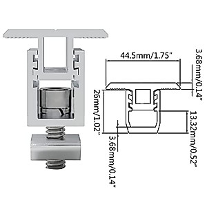 CHBC 10Pcs Solar Panel Mounting Brackets 39mm Solar Rail End Clamps Aluminum Solar Mid Clamps Adjustable Grounding Clamp, Silver