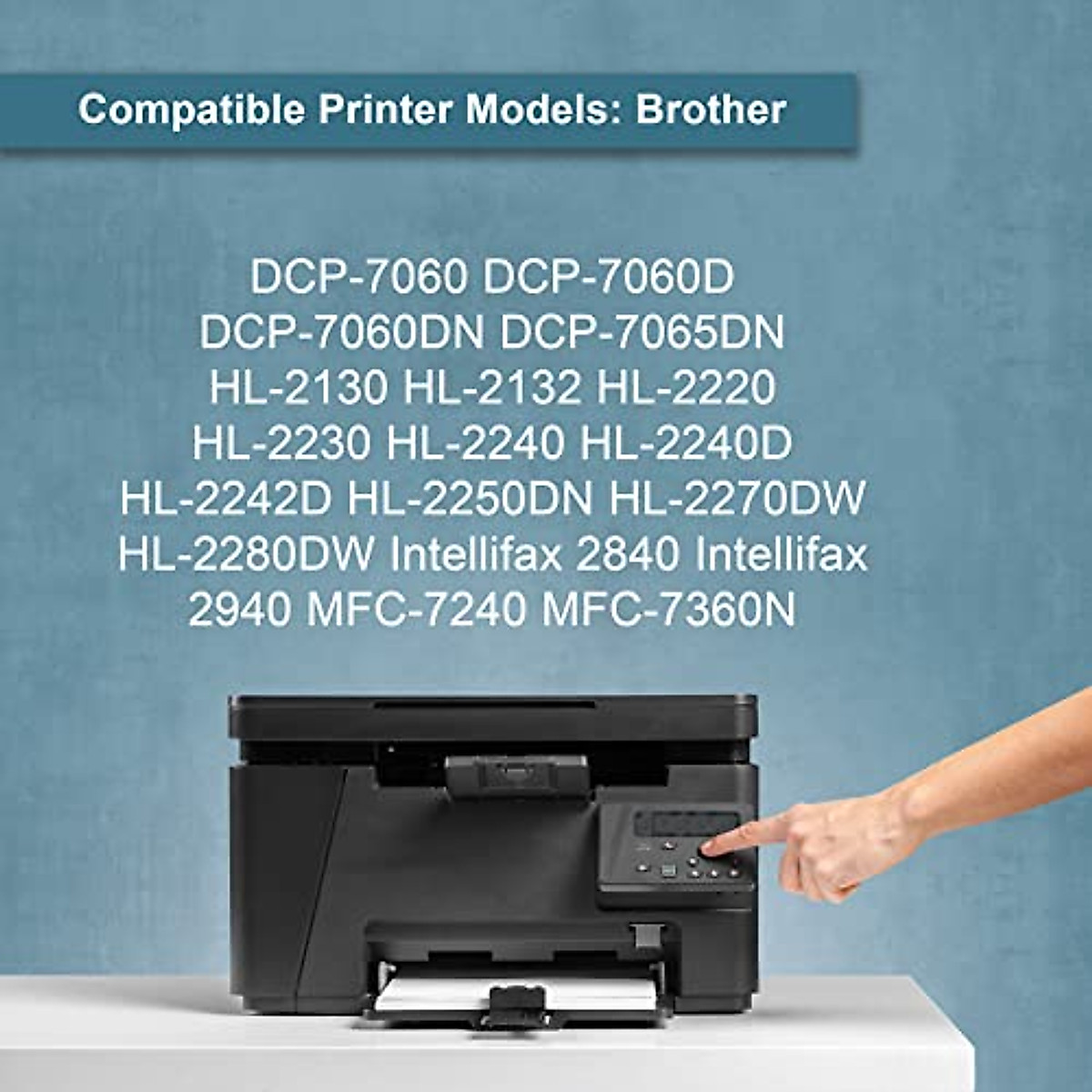Yield Supplies Compatible Toner Cartridges Replacement for Brother DCP-7060DN-65DN HL-2130-32-2220-40D-50DN Intellifax 2840 2940 MFC-7360N-7460DN-7860DW Printer Toner Cartridge TN450 TN420 Black 4 PK