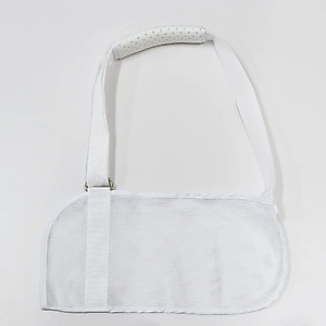 YAVOUN Breathable Mesh Arm Sling for Shower - Adjustable, Slings for Arm Torn Rotator Cuff Injury, shower sling for shoulder, Elbow, Wrist, Sling Forearm - Right Left Arm for Men Women (White)