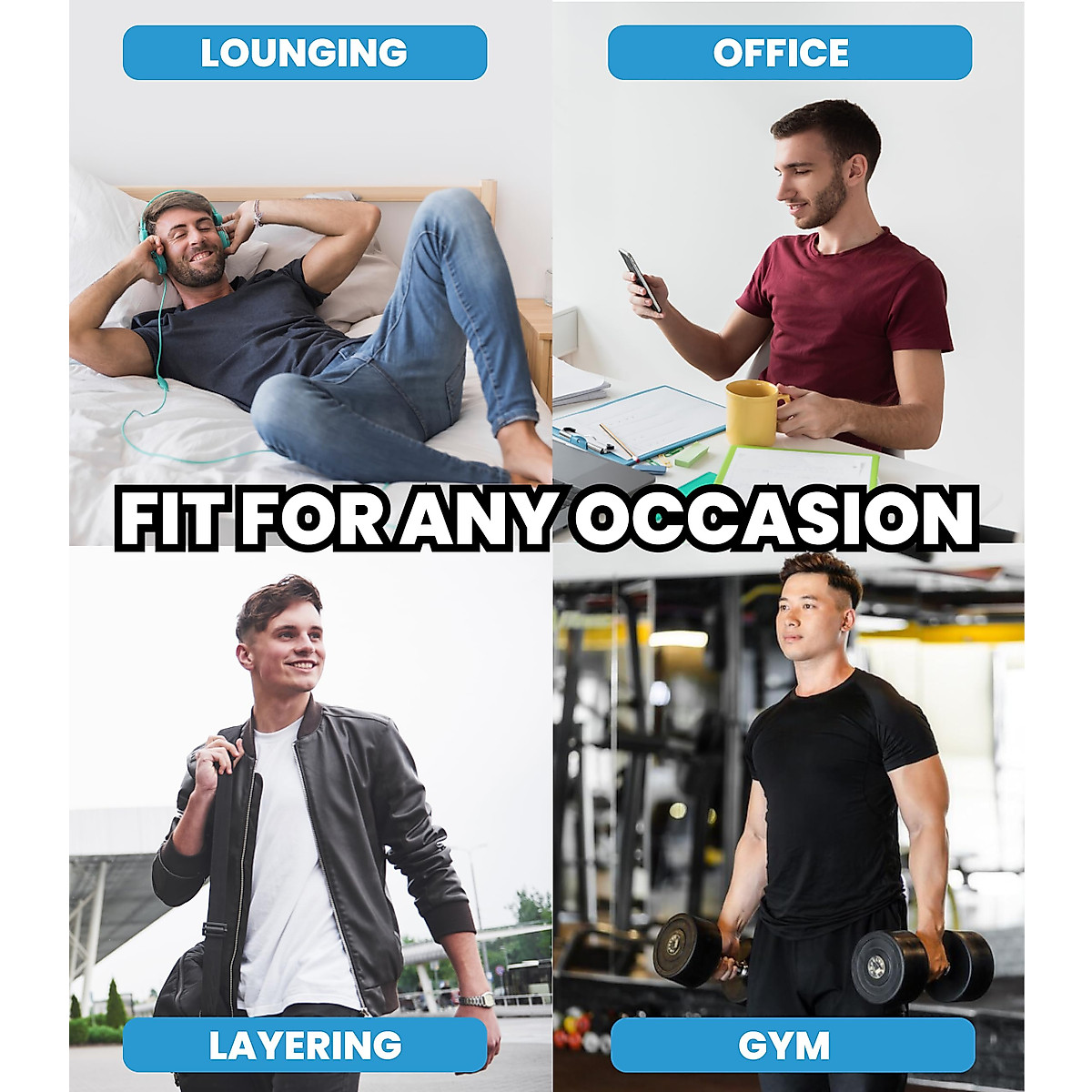 Gildan Men's Heavy Cotton Short Sleeve T-Shirt, Style G500, Multipack of 1|2|4|6|10, Make Your Own Customized Set! SETOF-10-M Multicolor