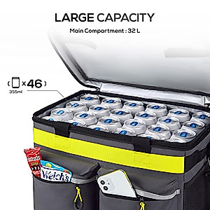 TOURIT Cooler Bag 46-Can Insulated Soft Cooler Large Cooler Collapsible 32L Portable Cooler for Camping, Beach, Work, Trip