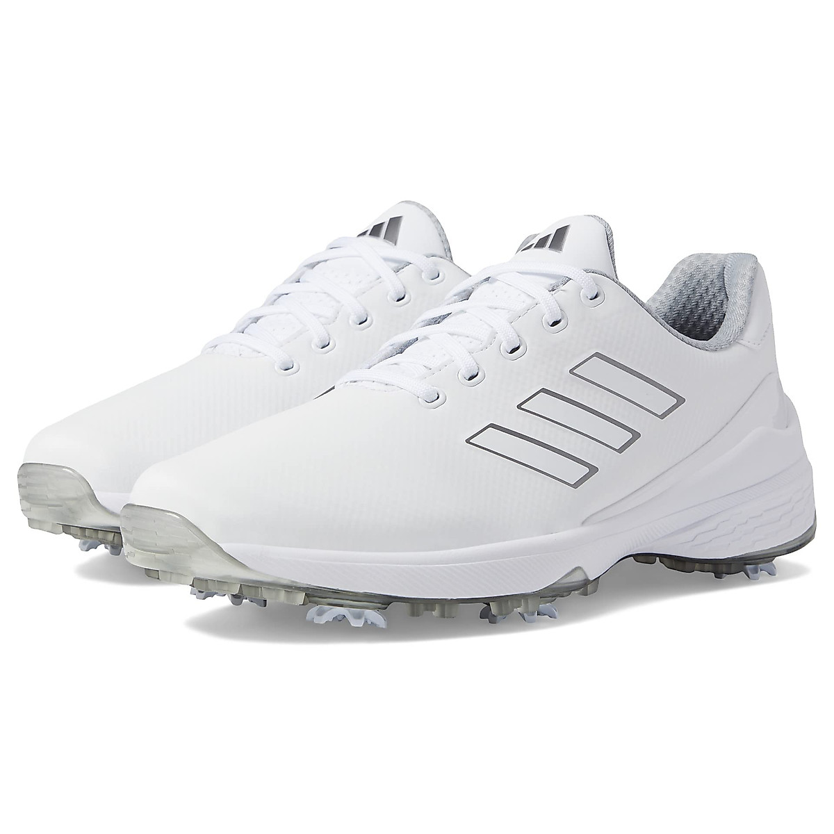 adidas ZG23 Lightstrike Golf Shoes Footwear White/Dark Silver Metallic/Silver Metallic 8.5 E - Wide