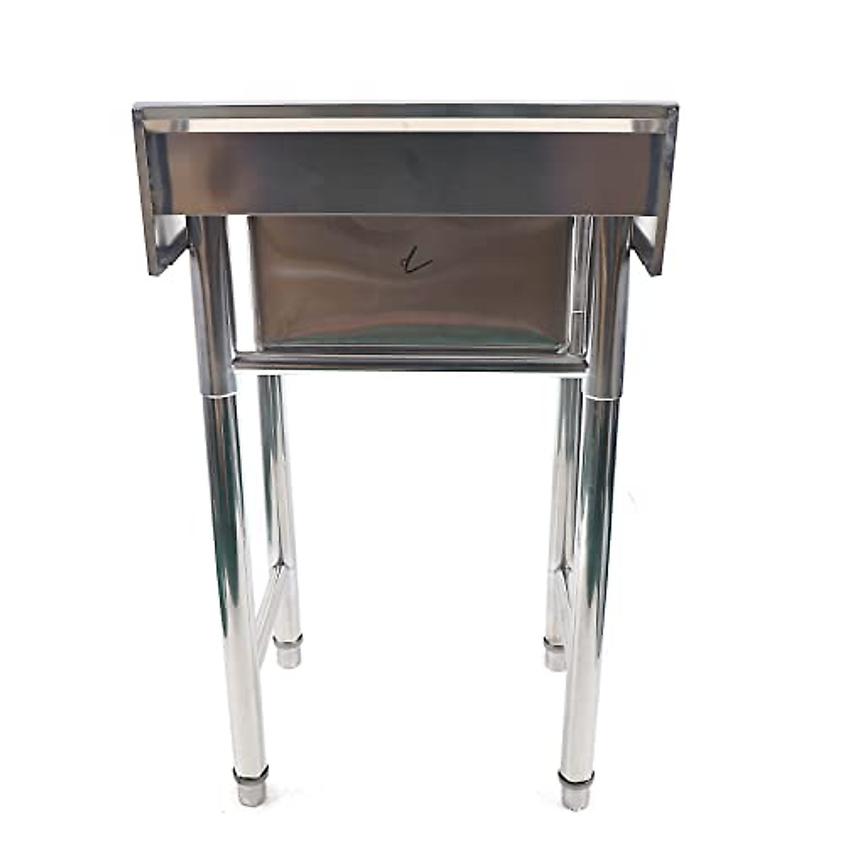 Commercial Stainless Steel Catering Sink, Catering Single Sink Utility Kitchen Wash Basin for Restaurant, Wash Table Single Bowl, 19.69x19.69 Inch