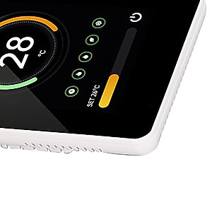 Smart WiFi Thermostat with App Control, IP20 Protection Transparent Screen 100-250VAC 1℃ Home Smart WiFi Thermostat with Screws for Water Heating (16A)