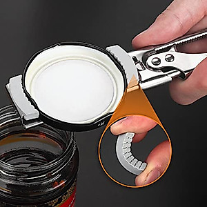 Adjustable Multifunctional Stainless Steel Can Opener, 2023 New Stainless Steel Can Opener Bottle Jar Lid Gripper Household Kitchen Tool, Manual Jar Bottle Opener Kitchen Accessories