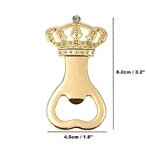 Kinteshun Bottle Opener with Gift Box Packing,Crown Shape Wedding Birthday Baby Shower Party Favor Bottle Opener Souvenir Gift(12pcs,Rose Gold Tone)