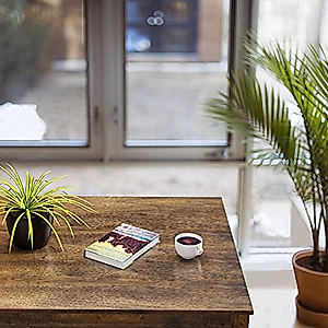 Giantex Dining Table with Bench, Wooden 3 Pcs Kitchen Dining Room Furniture for 4, Modern Studio Collection Table Set with 2 Benches, Dinette Set, Kitchen Small Bench Table Set (Coffee Brown)