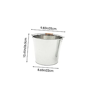 Luxshiny Metal Bucket Cm Accessory Pits Ash Multi-use Buckets Wear-resistant Practical Garden Home Bin Incinerator Money Fireplace Pit Burn Multi-function with for Metal Handheld Ash Bucket