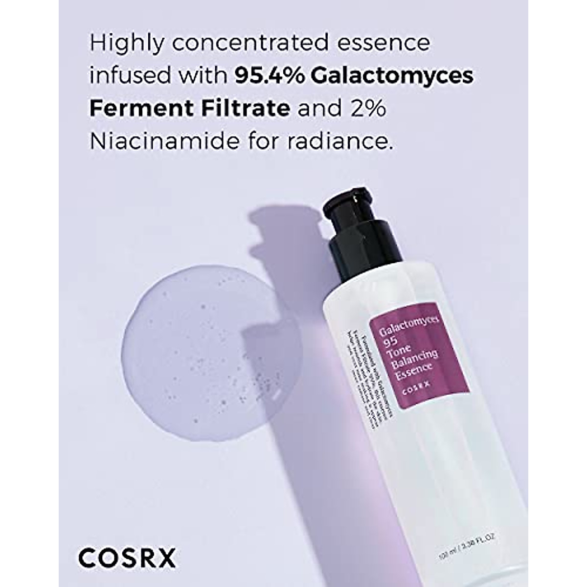COSRX Galactomyces 95 Tone Balancing Essence, 100ml / 3.38 fl.oz | Galactomyces Ferment Filtrate 95% | Korean Skin Care, Not Tested on Animals, Paraben Free