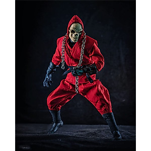 HiPlay 1/12 Scale Figure Doll Clothes, Ninja Suit, Outfit Costume for 6 inch Female Action Figure Phicen/TBLeague CM098(Red)
