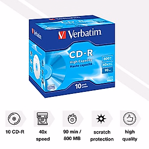 Verbatim 43428 800MB DataLife CD-R - Jewel Cased 10 Pack